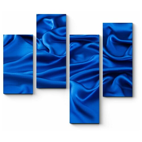 Модульная картина Синий шелк 104x98