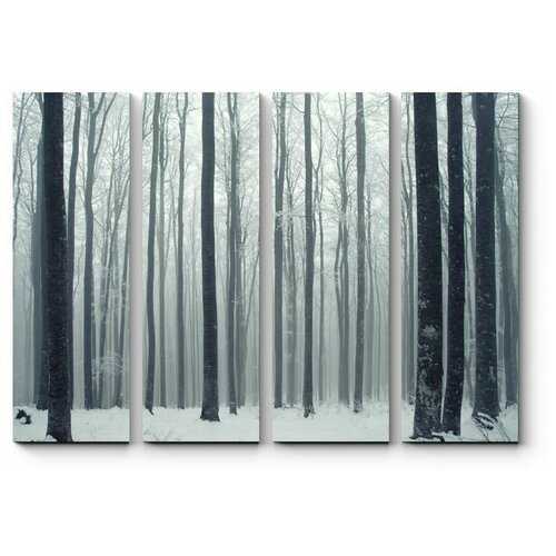 Модульная картина В зимнем лесу60x45