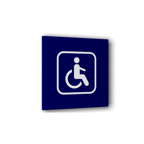 Табличка "Инвалиды", Матовая линейка, цвет Синий, 10 см х 10 см