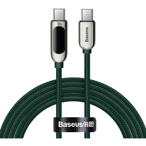 Кабель Baseus Display Fast Charging Data Cable Type-C to Type-C 100W 2m Green (CATSK-C06)