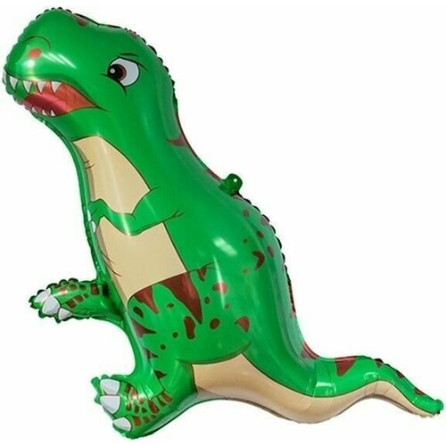 Шар (39'/99 см) Фигура, Динозавр Тираннозавр, Зеленый, 1 шт.