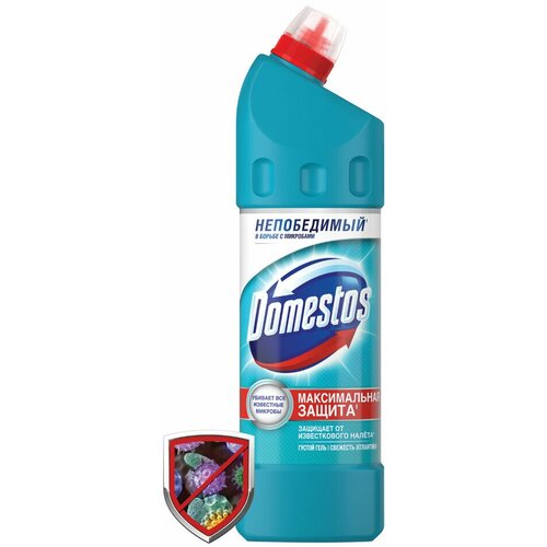 Чистящее средство 1 л, DOMESTOS (Доместос) "Свежесть Атлантики", с отбеливающим эффектом, 600580