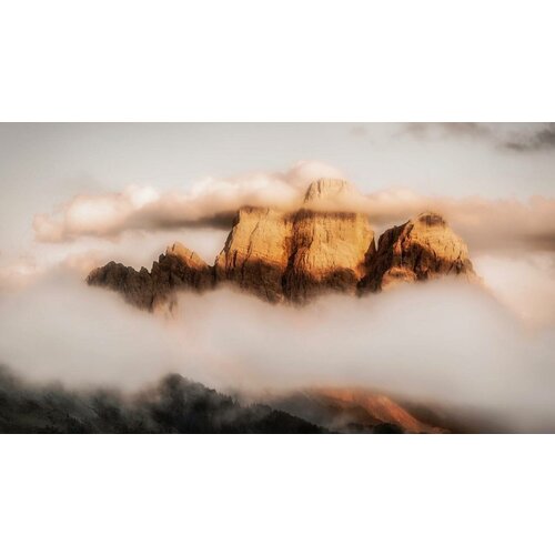 Картина на холсте 60x110 LinxOne "Облака белые облака туман" интерьерная для дома / на стену / на кухню / с подрамником