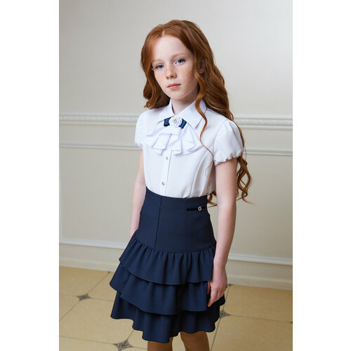 Школьная блуза Гермиона модница, размер 164, белый