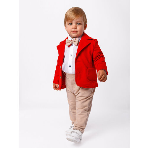 Комплект одежды Chadolls, размер 80, бежевый, красный