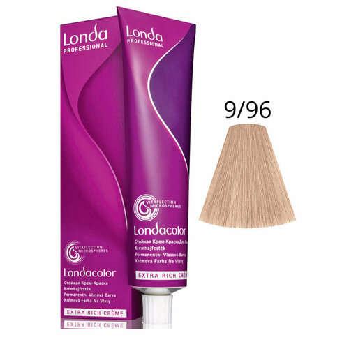 9/96 LONDACOLOR стойкая крем-краска Очень светлый блонд сандрэ фиолет.