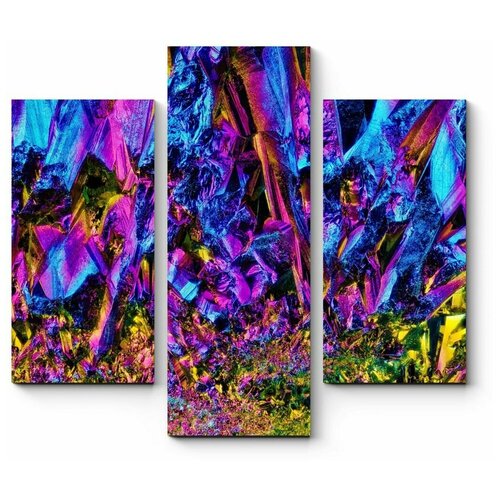 Модульная картина Уникальные цвета кристаллов 120x108