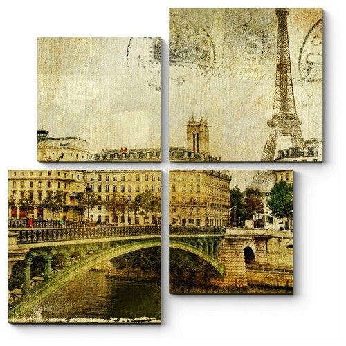 Модульная картина Привет из Парижа110x110