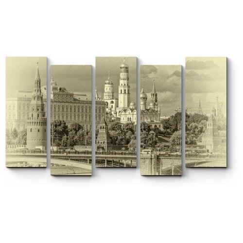 Модульная картина Черно-белая Москва170x98