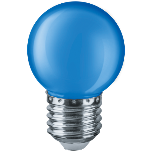 Лампа светодиодная LED 1вт Е27 синий шар | код 19806 | Navigator (3шт. в упак.)