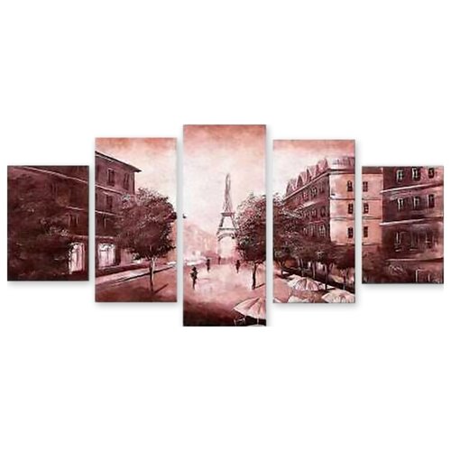 Модульная картина на холсте "Загадочный Париж" 120x57 см