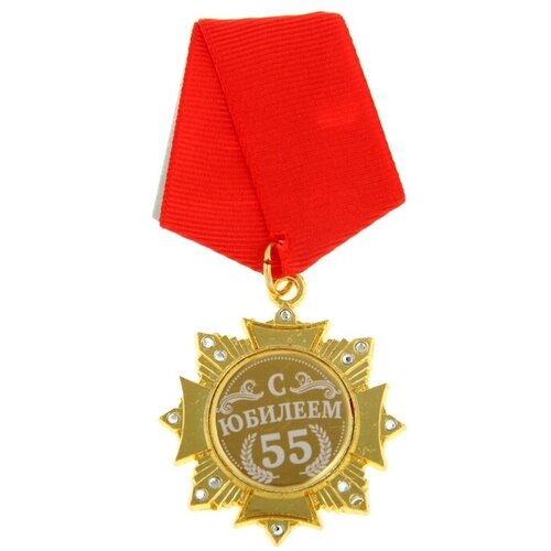 Орден на подложке С Юбилеем 55 лет , 5 х 10 см