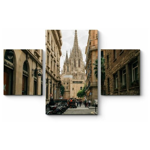 Модульная картина На улочках Барселоны150x98