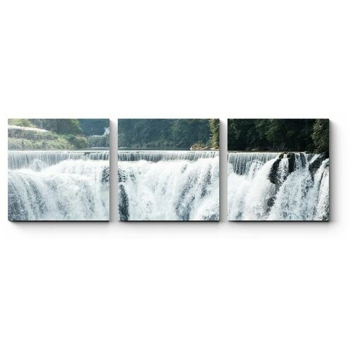 Модульная картина Водопад Шифен, Тайвань70x23