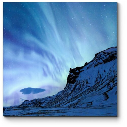 Модульная картина Северное сияние над Исландией 30x30
