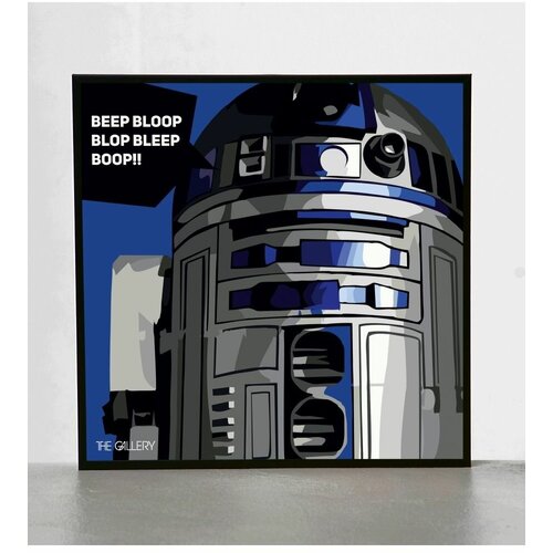 Картина постер Поп-арт Дроид R2-D2 50х50 см
