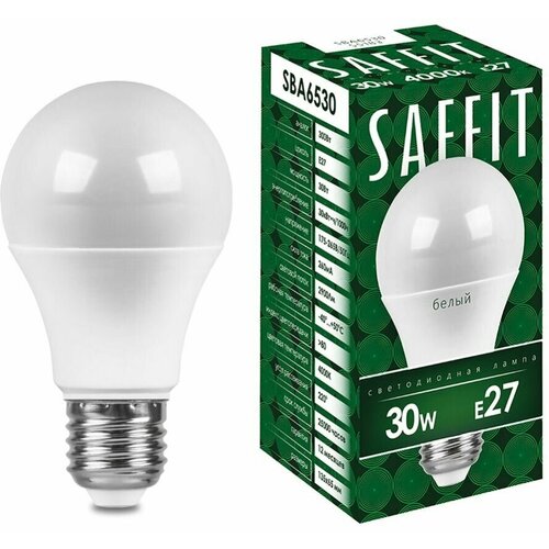 Лампа светодиодная SAFFIT SBA6530 Шар E27 30W 4000K 55183
