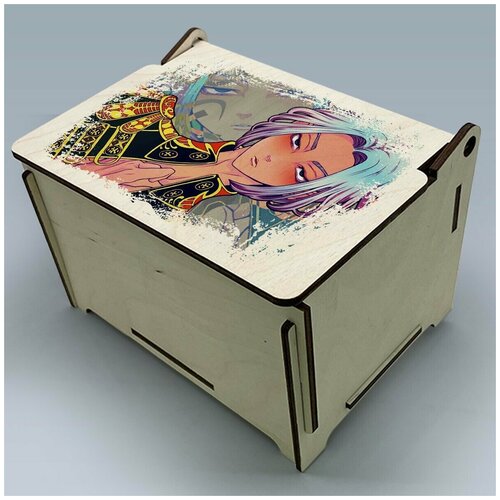 Подарочная коробка шкатулка с крышкой на петлях УФ рисунок размер 16,5x12,5 см аниме Токийские мстители - 312