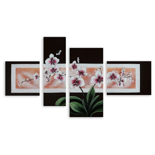 Модульная картина на холсте "Куст орхидей" 150x89 см