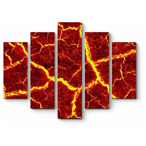 Модульная картина Горящая лава 95x76