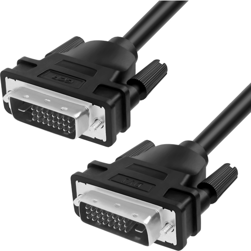 Кабель GCR DVI-D - DVI-D (GCR-DM2DMC), 1.8 м, черный