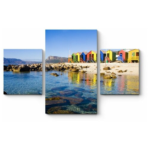 Модульная картина Пустынный пляж, Кейптаун 140x91