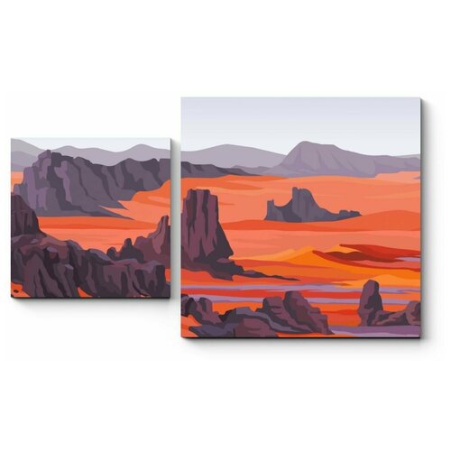 Модульная картина Огненная пустыня 60x36