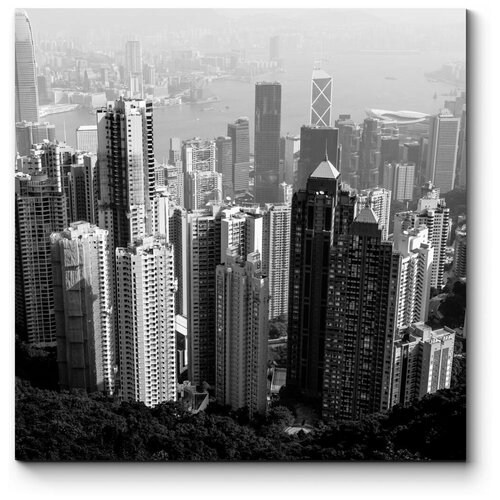 Модульная картина Монохромный Гонконг60x60