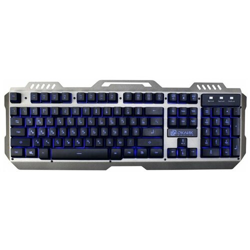 Игровая клавиатура OKLICK 790G Iron Force Grey-Black USB темно-серый, русская