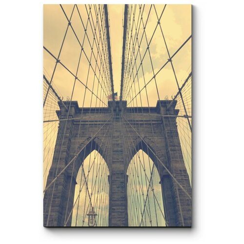 Модульная картина Винтажный Бруклинский мост 30x45