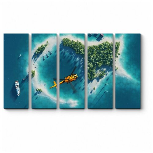 Модульная картина Тропический остров с высоты110x66