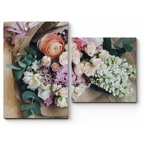 Модульная картина Весенний букет цветов100x75