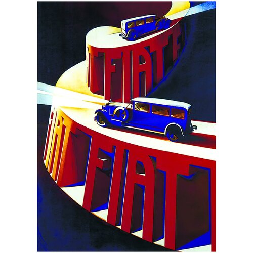 Постер / Плакат / Картина FIAT 60х90 см в подарочном тубусе