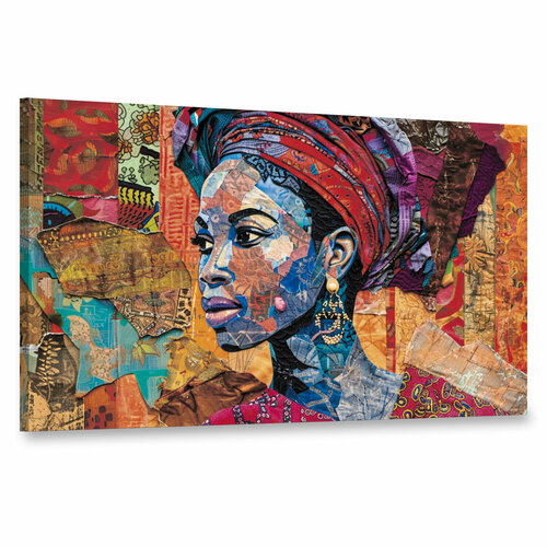 Интерьерная картина 100х60 "Мудрость африканки"