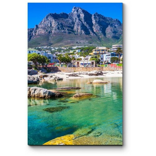 Модульная картина Райский пляж в горах, Кейптаун 50x75