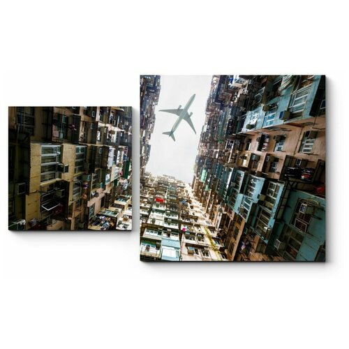 Модульная картина Пролетая над Гонконгом180x108
