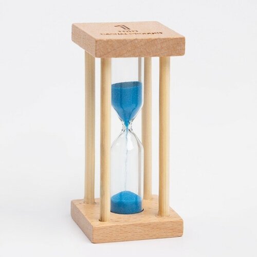 MARU Песочные часы "Африн", на 1 минуту, 8.5 х 4 см, белый песок