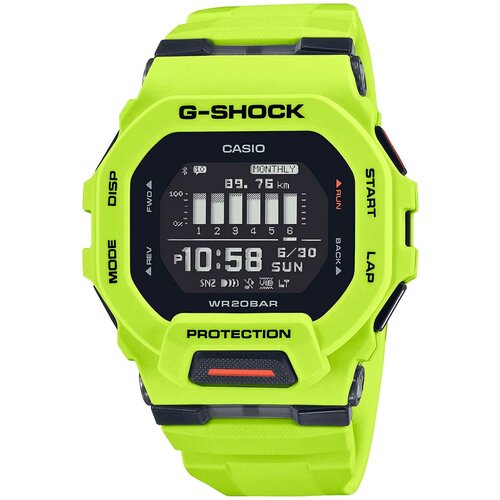 Наручные часы CASIO G-Shock, желтый, зеленый