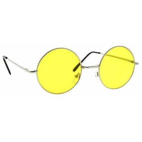 Солнцезащитные очки , желтый, серебряный