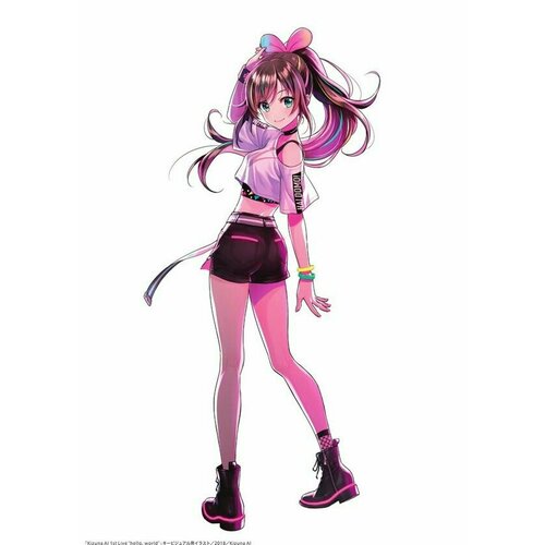 Плакат, постер на холсте Kizuna AI. Размер 30 х 42 см