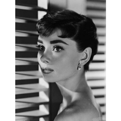 Плакат, постер на холсте Audrey Hepburn/Одри Хепбёрн/винтажный/ретро. Размер 42 х 60 см