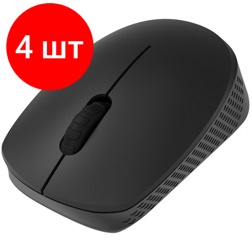 Комплект 4 штук, Мышь компьютерная RITMIX RMW-502 BLACK 1200 dpi, 3кн (80000933)