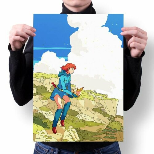Плакат по аниме Навсикая из Долины ветров №5, А4 - (29-21 см)