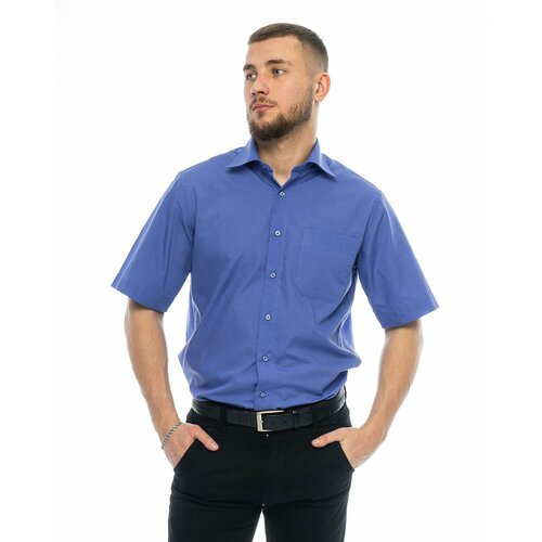 Рубашка Maestro, размер 54RU/XL/178-186/43 ворот, синий