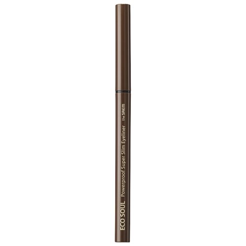 The Saem Автоматический карандаш для глаз Eco Soul Powerproof Super Slim Eyeliner, оттенок BR03 Teddy Brown