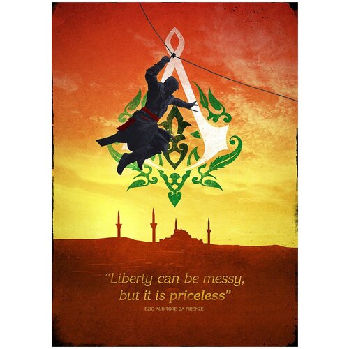 Постер / Плакат / Картина Assassins Creed. Эцио Аудиторе 50х70 см в подарочном тубусе