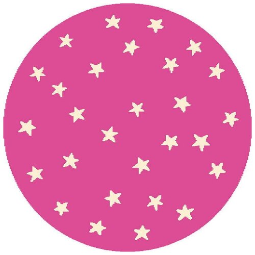 Ковер Agnella детский FUNKY TOP STARF pink ROUND, розовый, 1.33 х 1.33 м