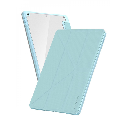 Чехол для планшета iPad 10.2" 2019 Amazingthing Titan Pro с отсеком для стилуса New голубой, противоударный кейс с подставкой, книжка с защитой камеры