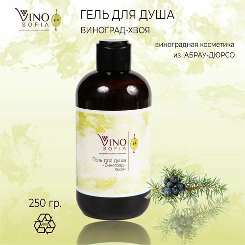 Гель для душа Виноград-Хвоя 250 мл / натуральный эко продукт / безопасная органическая уходовая косметика на основе трав и эфирных масел