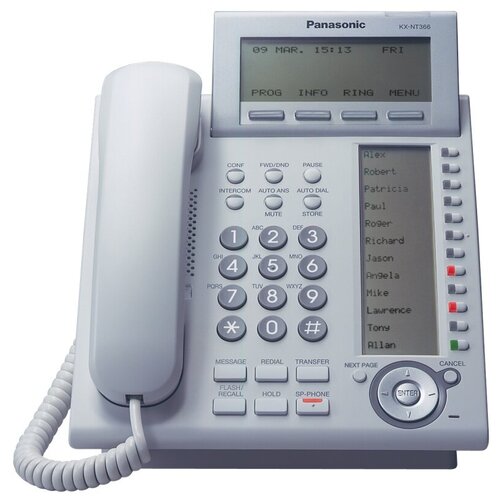 VoIP-телефон Panasonic KX-NT366 белый белый